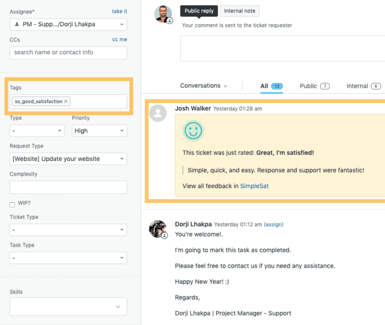 Zendesk Customer Satisfaction Surveys, One-Click CSAT or CES Ticket Feedback, NPS Emails